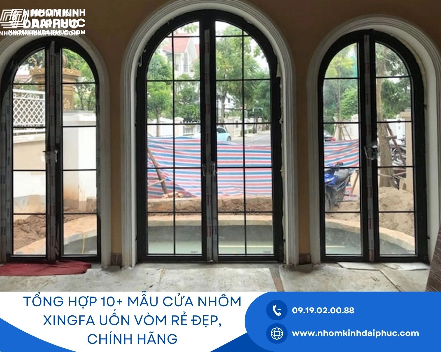 Tổng hợp 10+ mẫu cửa nhôm xingfa uốn vòm rẻ đẹp, chính hãng